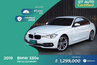 2019 BMW 330e F30 LCI 2.0 sport ขาว - วารันตี+BSI-2024 LCI ภายในแดง ไฮบริด รถสวย ประวัติศูนย์ครบ ...