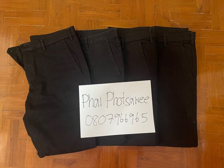 Uniqlo pant สีดำ เอว 88 ซม. (34-35) - Kaidee