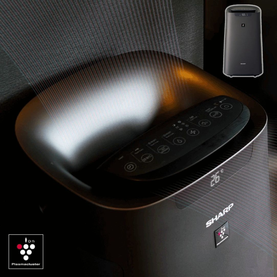 เครื่องฟอกอากาศ Sharp KI-NX75 62 ตรม. (ใหม่) ญี่ปุ่น ทำความสะอาดตัวเองอัตโนมัติ พูดได้ พลาสม่าคล ...