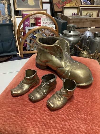 LARGE ANTIQUE BRASS BOOT 1930 งานเก่าอังกฤษค่ะ - Kaidee
