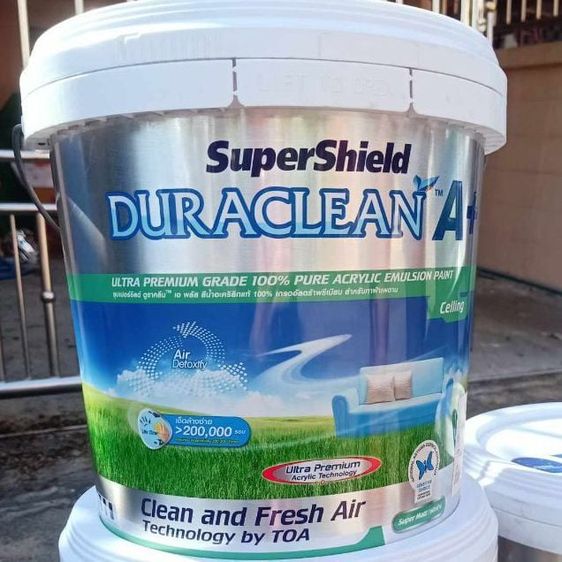 สีทาฝ้าTOA SuperShield DuraClean D888 สีขาวควันบุหรี่เนื้อด้านพิเศษ ...