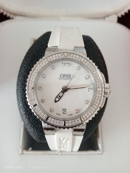 Oris Aquis Date 36mm Diamonds Bezel Ref.01 733 7652 4991-07 4 18 31 ขนาด 36.00 mm Unisex สภาพสวย ...