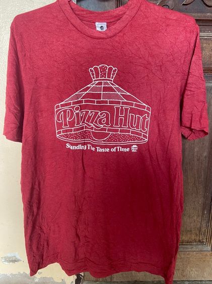 Pizza Hut T-Shirt Size Adult Large M Red Shot Sleeve Lamp Logo Retro ...