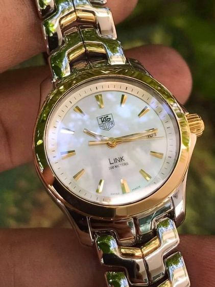 Tag Heuer link Lady 18K Gold G4 White MOP Dial 🇨🇭🇨🇭 - 370566430 - Kaidee