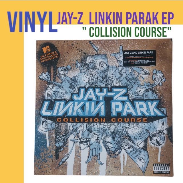มือ1 Vinyl Jay-Z Linkin Park :Ep " Collision Course" - Kaidee