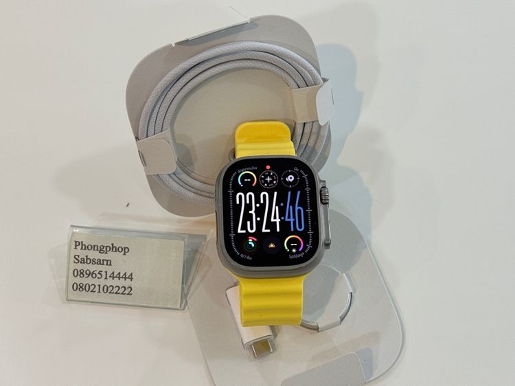 Apple watch Ultra 1 49mm Titanium yellow Ocean Band สภาพ สภาพสวย ศูนย์ ...