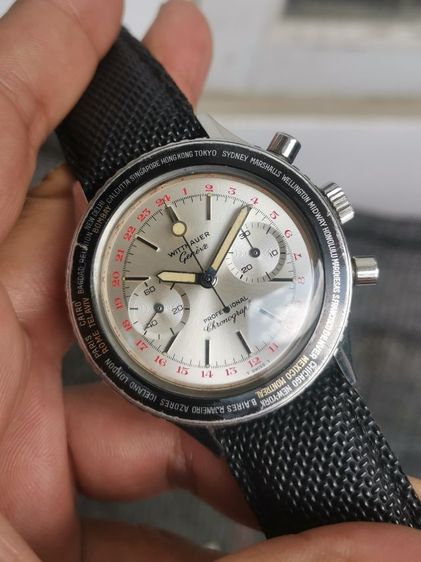นาฬิกา Vintage Wittnauer Globemaster World-Time Chronograph Ref.240T ...