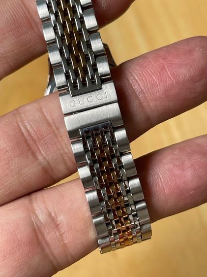 GUCCI G Timeless 27 mm Two Tone Mother of Pearl Diamond Lady Watch ...