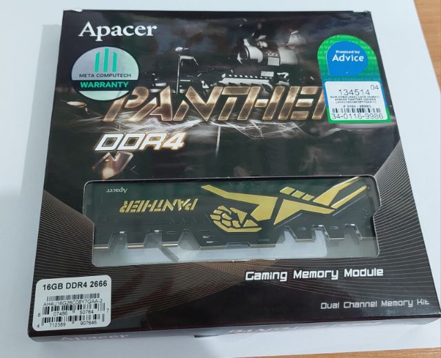 APACER RAM แรม DDR4(2666) 16GB (8GBX2) PANTHER GOLDEN มือสอง - Kaidee